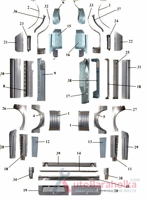 Купить Кузовные ремонтные рем вставки, части Газ 3302, 2705 Газель ...